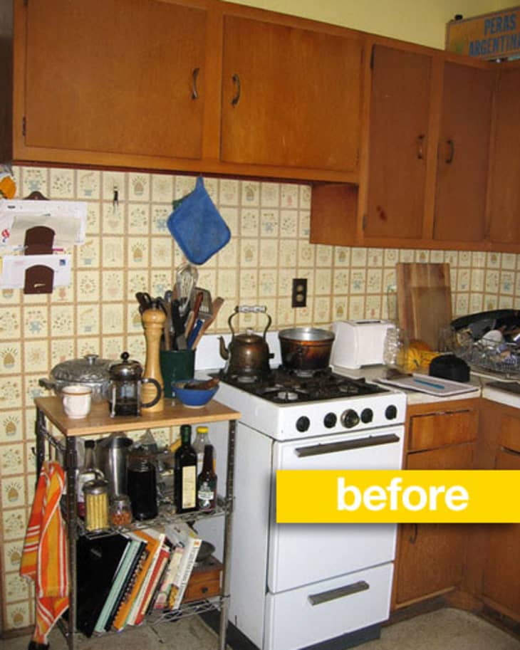 Kitchen Before & After: A Small Outdated Kitchen Gets a Fantastic Green ...