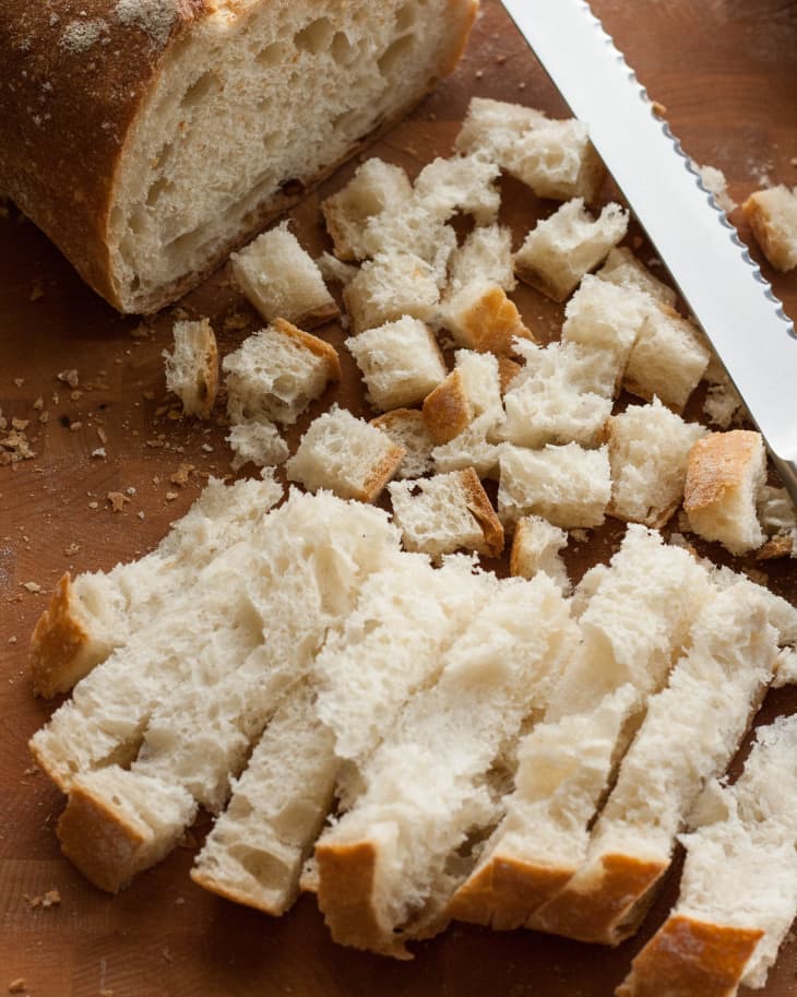 The Fastest Way to Cut Bread for Stuffing | The Kitchn