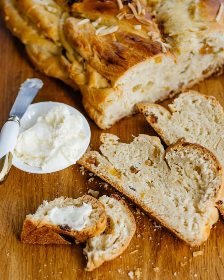 Sweet Braided Czech Bread with Almonds & Raisins | The Kitchn