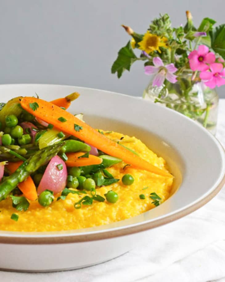 Dinner Party Recipe: Polenta with Spring Vegetable Ragout | The Kitchn