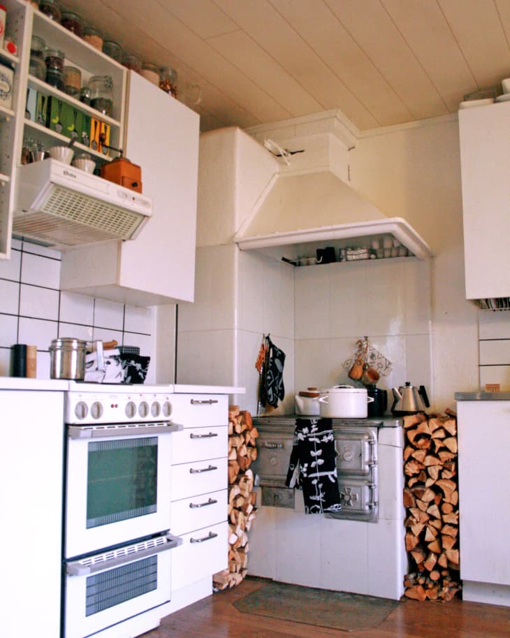 A Wood-Burning Stove Is the Heart of This Finnish Kitchen | The Kitchn