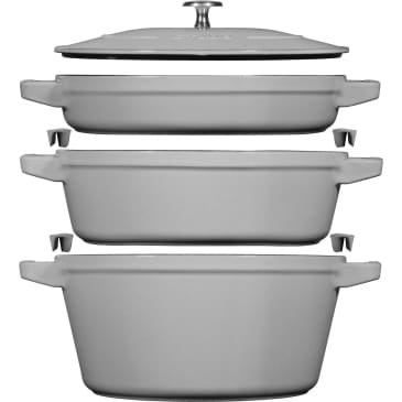 Staub Stackable Review - Enameled Cast Iron Cookware Set | The Kitchn