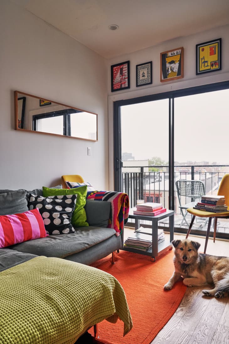 ikea orange sofa table