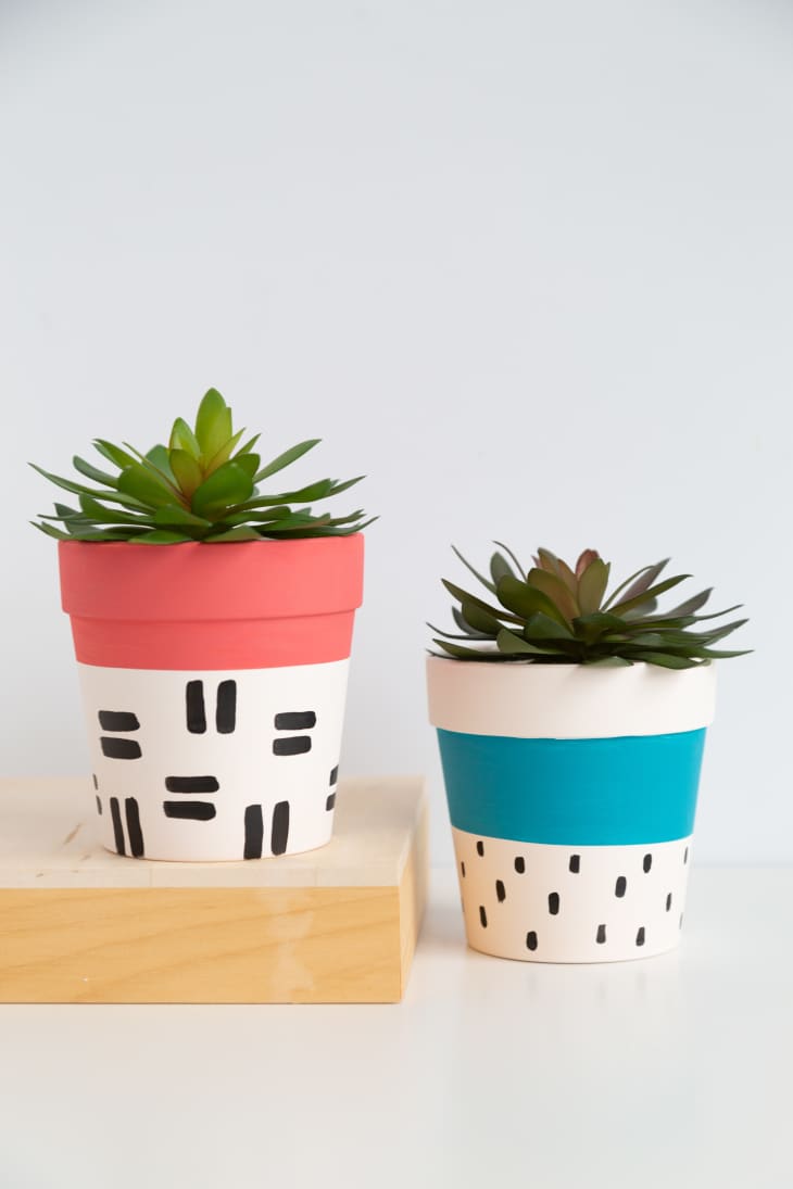 How to Give a DIY Makeover to Your Plants' Pots | Apartment Therapy