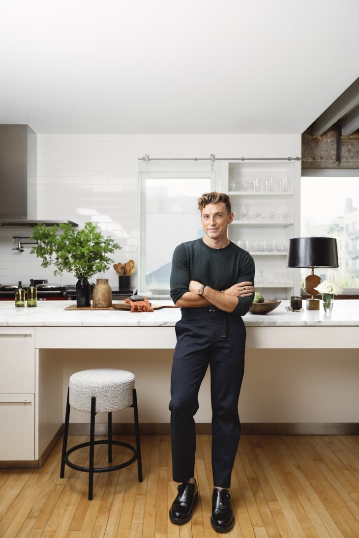Jeremiah Brent Hangs A Small Painting On A Large Wall | Apartment Therapy