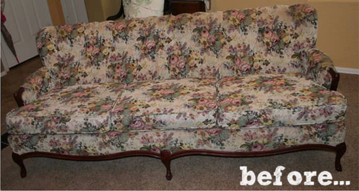 Before & After: The Pretty Painted Sofa Makeover | Apartment Therapy