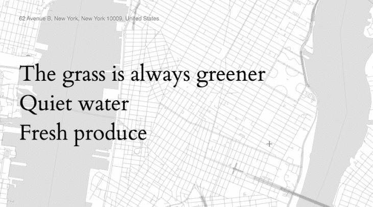 OpenStreetMap Haiku Generator | Apartment Therapy