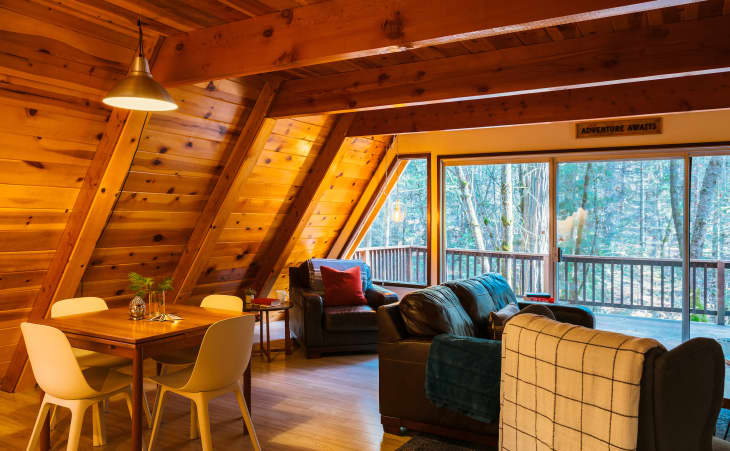 A-Frame Cabin Rustic Modern Decor Tour | Apartment Therapy