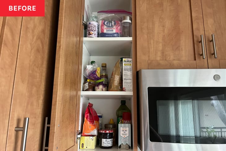 See How an Organizer Revamped My Cluttered Kitchen Cabinets | Apartment ...
