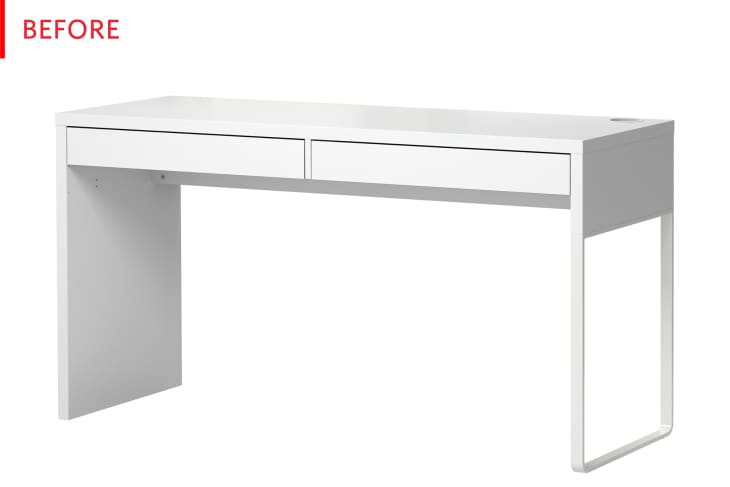 IKEA MICKE Linen Desk Hack Project Makeover | Apartment Therapy