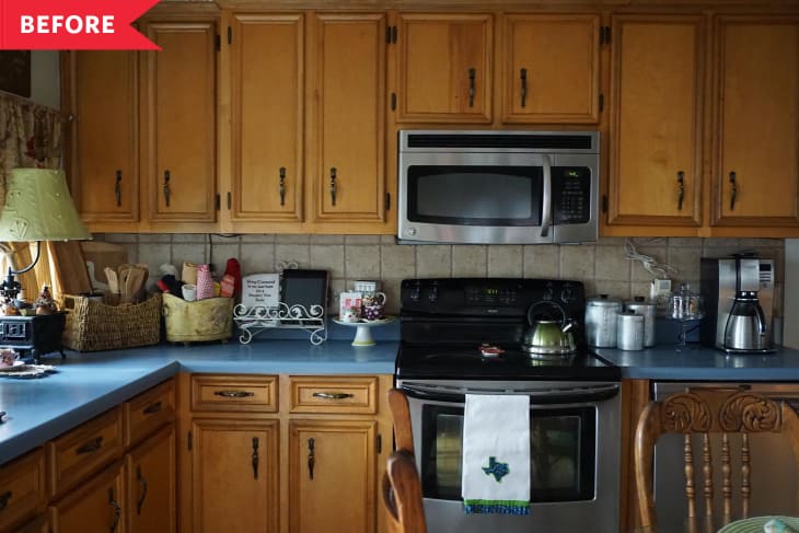 Eclectic '80s Kitchen Makeover with Thrifted Finds - Before and After ...