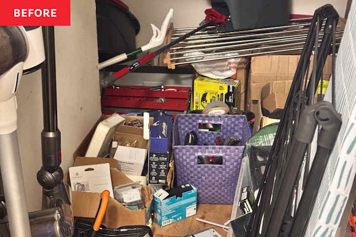 A Pro Organizer Fixed My Chaotic Under-Stairs Closet | Apartment Therapy