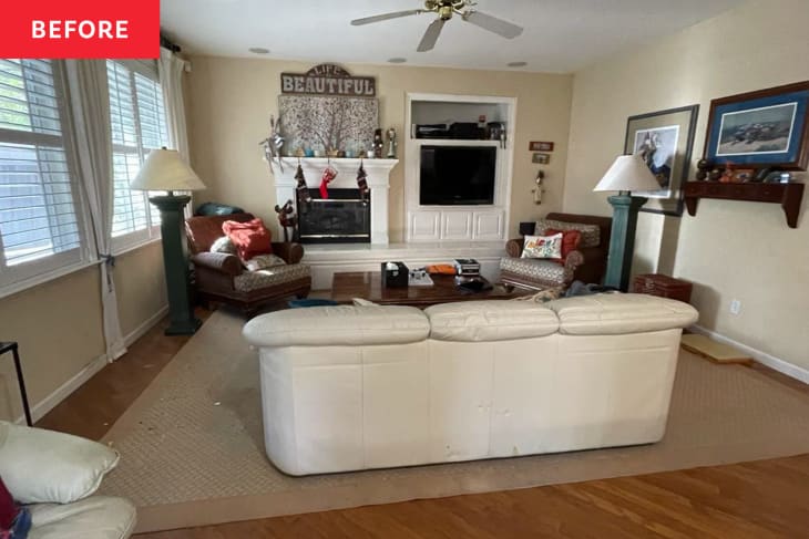 Cluttered Living Room Transformation (Before & After Photos ...