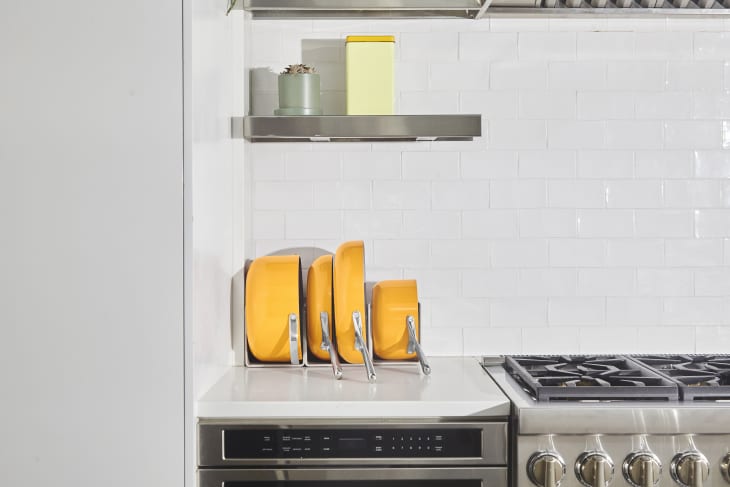 Why I Love the Caraway Cookware Organizer Rack | Apartment Therapy