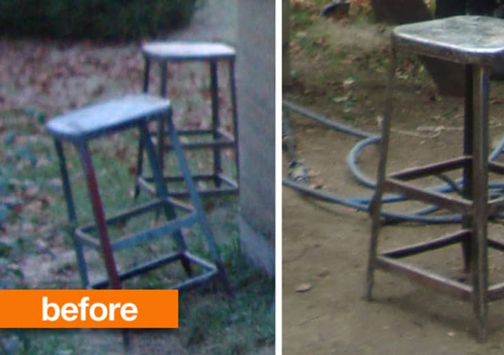 Before & After: Metal Lyon Stools Get a Fresh Powder Coat | Apartment ...
