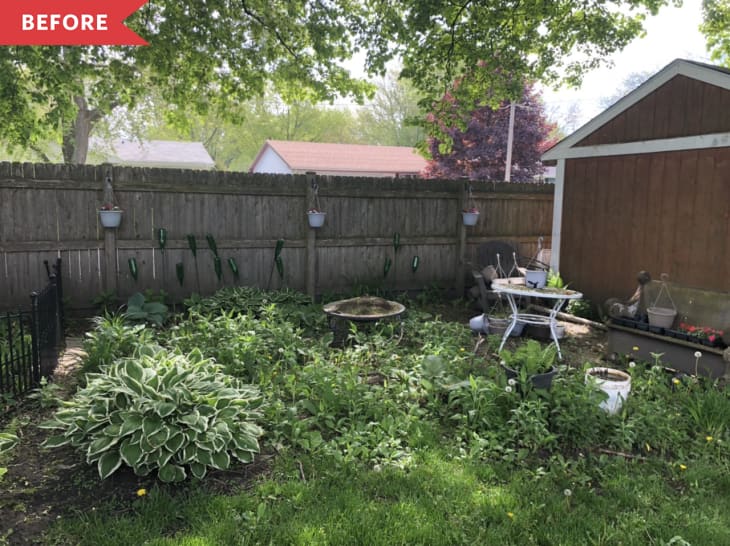 Weedy Garden Turned Usable Patio Space | Apartment Therapy