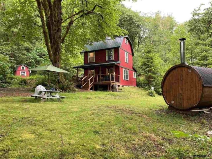 Home with Barrel Sauna — 27033 Cecil Lane, Alsea, Oregon | Apartment ...