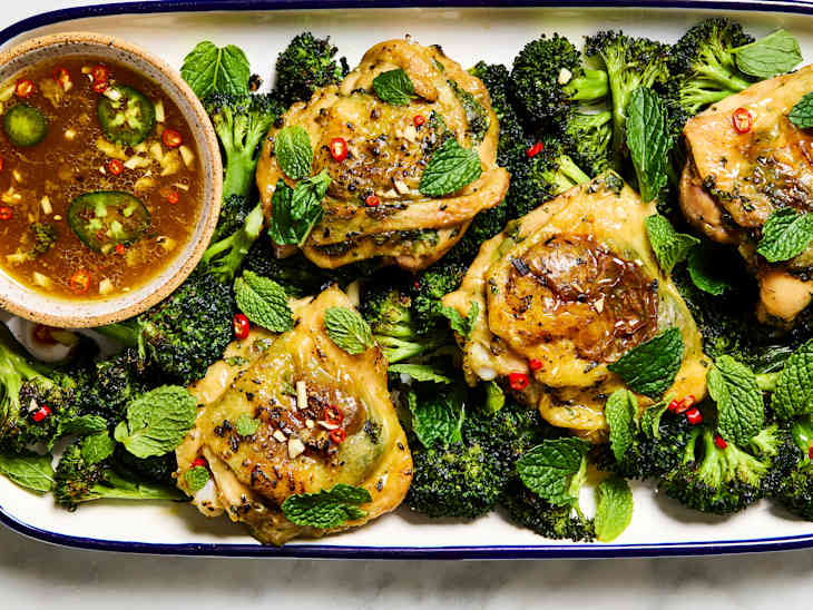 Andrea Nguyen’s Roast Chicken and Broccoli with Nước Chấm Vinaigrette ...