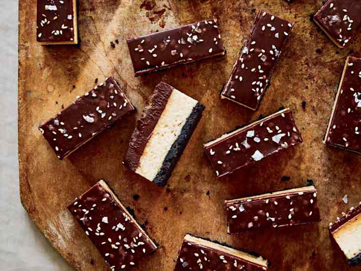 Tahini Chocolate Cheesecake Bars Recipe | The Kitchn