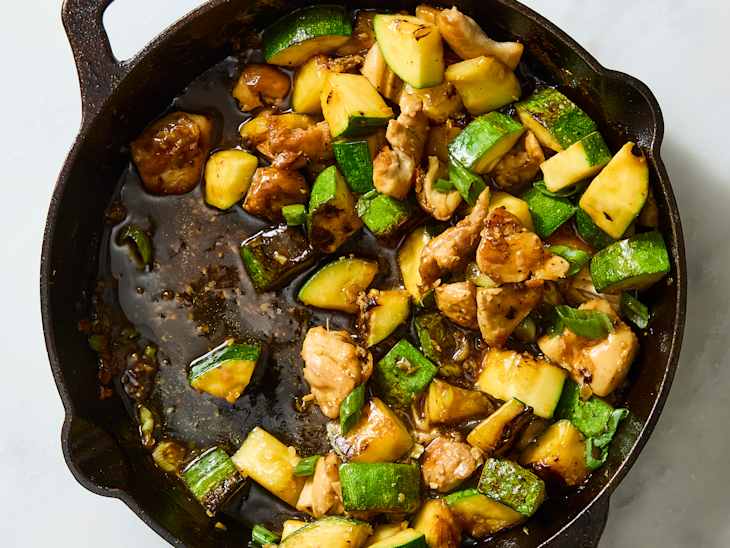 Honey Garlic Chicken and Zucchini Skillet Recipe | The Kitchn