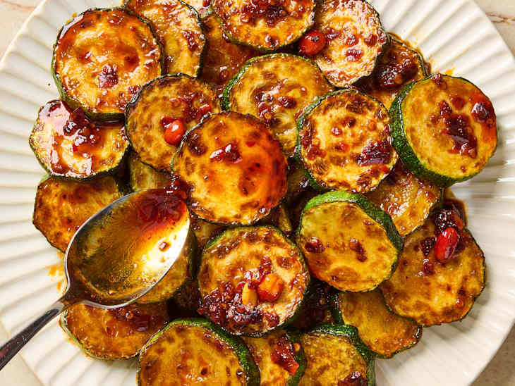 Chili Crisp Zucchini Recipe (4 Ingredients) | The Kitchn