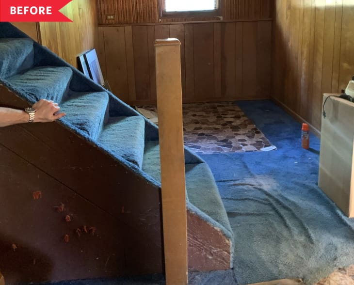 See How a Dark, Dingy Basement Became a Cheerful WFH Spot on a Tight ...