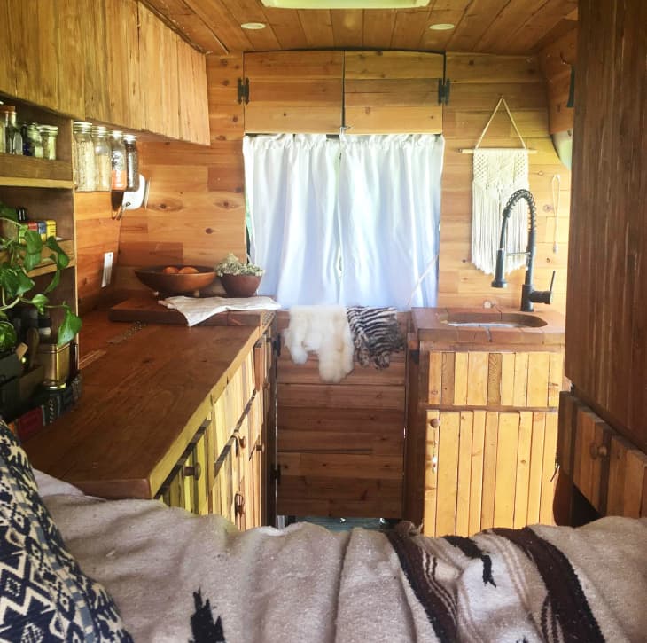68-Square-Foot Converted Wooded Van Photos | Apartment Therapy