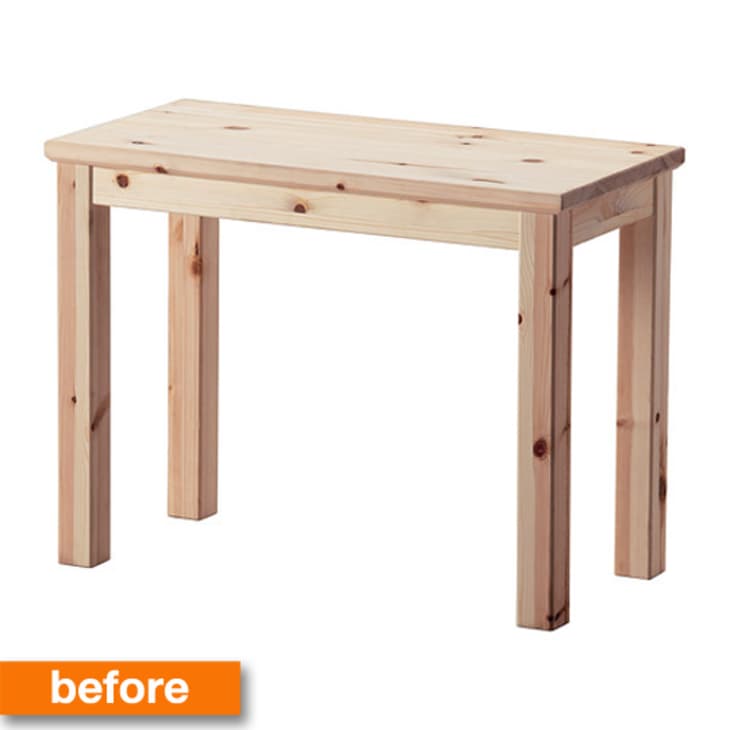 Before & After: A Plain Pine IKEA Table Turns into a Bold Bar Cart ...