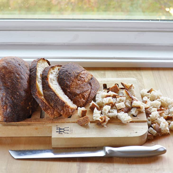 The Fastest Way to Cut Bread for Stuffing | The Kitchn