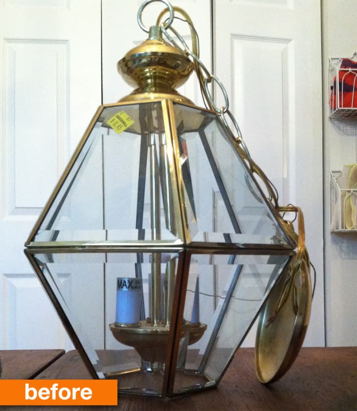 Before & After: An Outdated ’80s Chandelier Turns into a Trendy ...