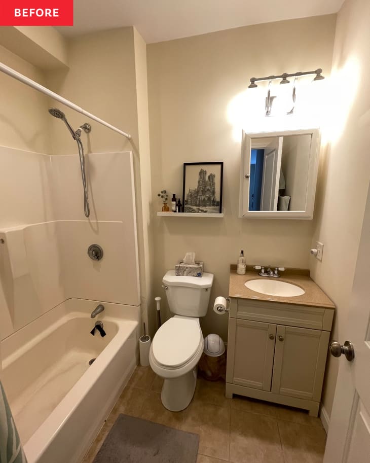 How to Transform a Builder Grade Bathroom Under a Budget - Dancing and ...