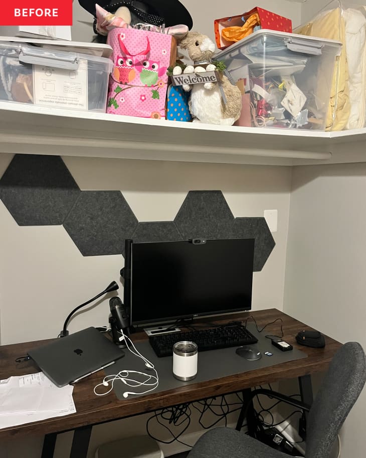 See How a Pro Organizer Transforms This Tiny Cluttered “Cloffice ...