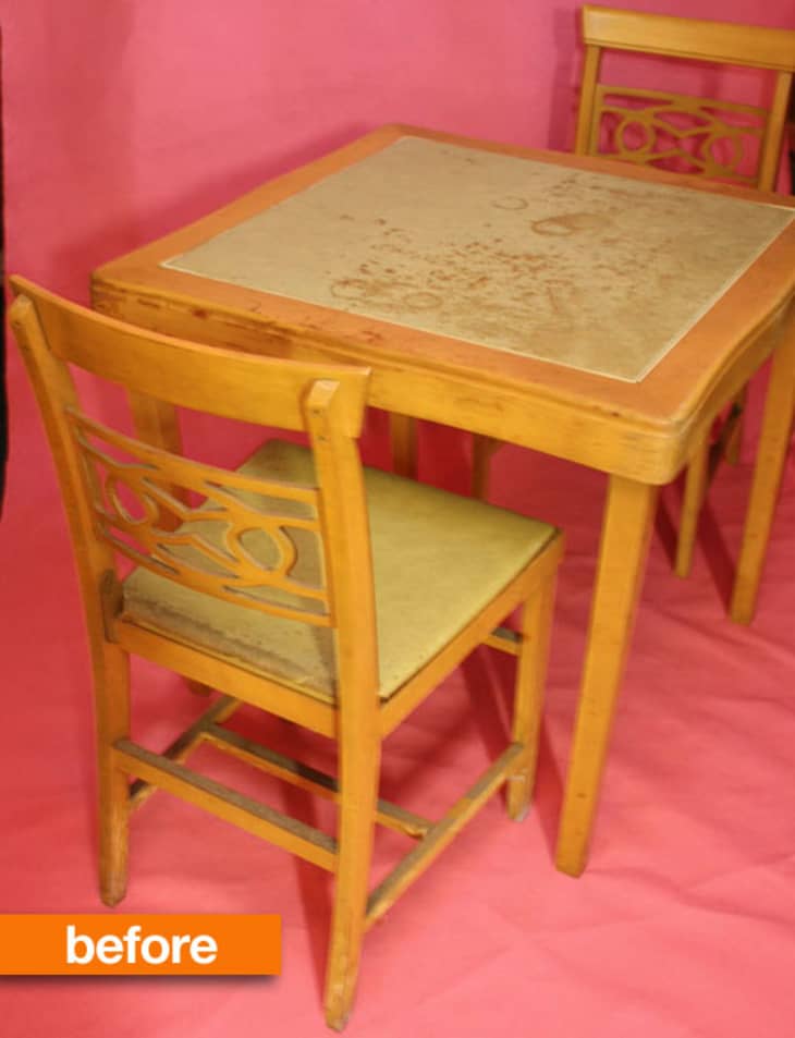 Before & After: Cristin’s Mod Card Table Makeover | Apartment Therapy