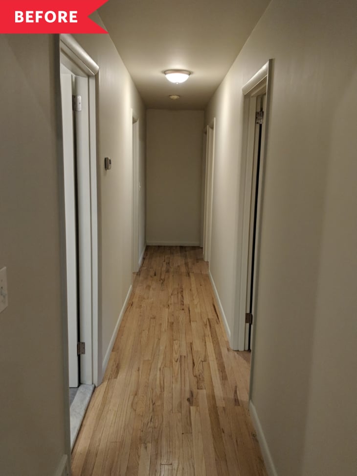 How to Makeover Your Hallway with Family Photos and Paint | Apartment ...