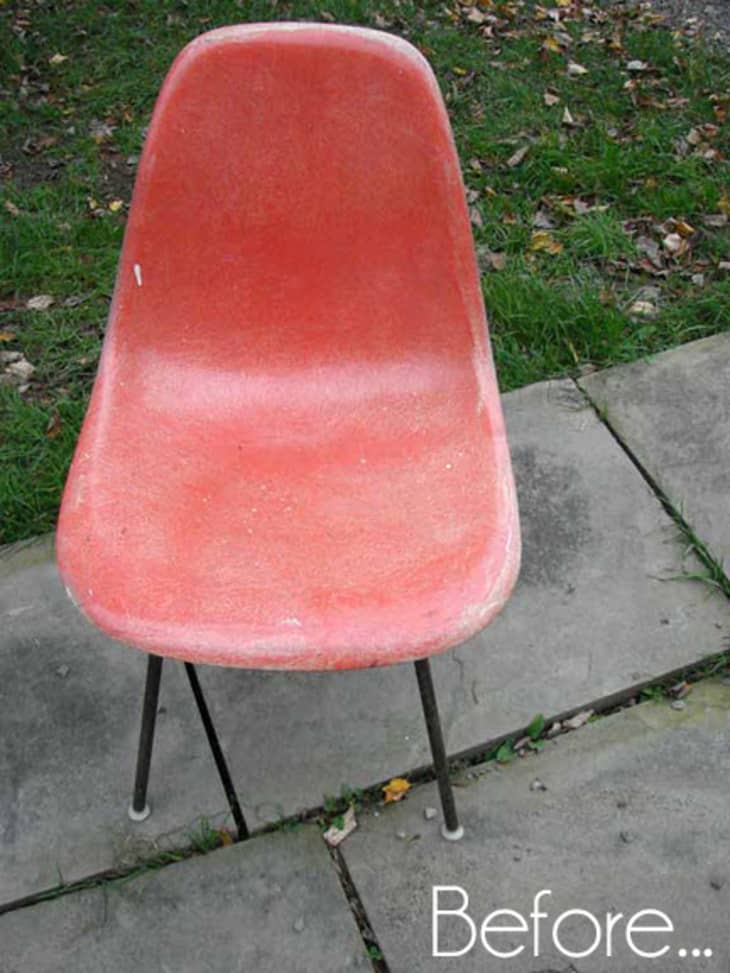 Before & After:Worn Out Shell Chair Gets Party-Ready | Apartment Therapy