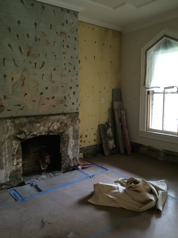 The “From Gutted to Gothic Glory” Living Room Makeover | Apartment Therapy