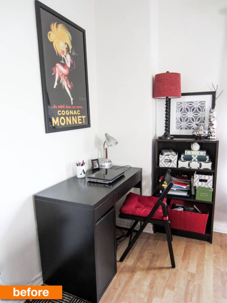 Before & After: A Corner Work Space Gets a Striped & DIY Update ...