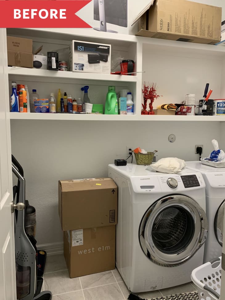 Before and After: A Bright and Airy Laundry Room Makeover | Apartment ...