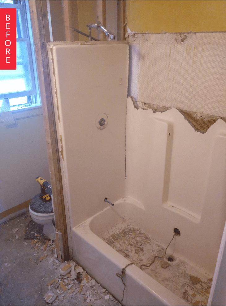 Before & After: A Cramped, Outdated Bathroom Turned Cozy, Spa-like ...