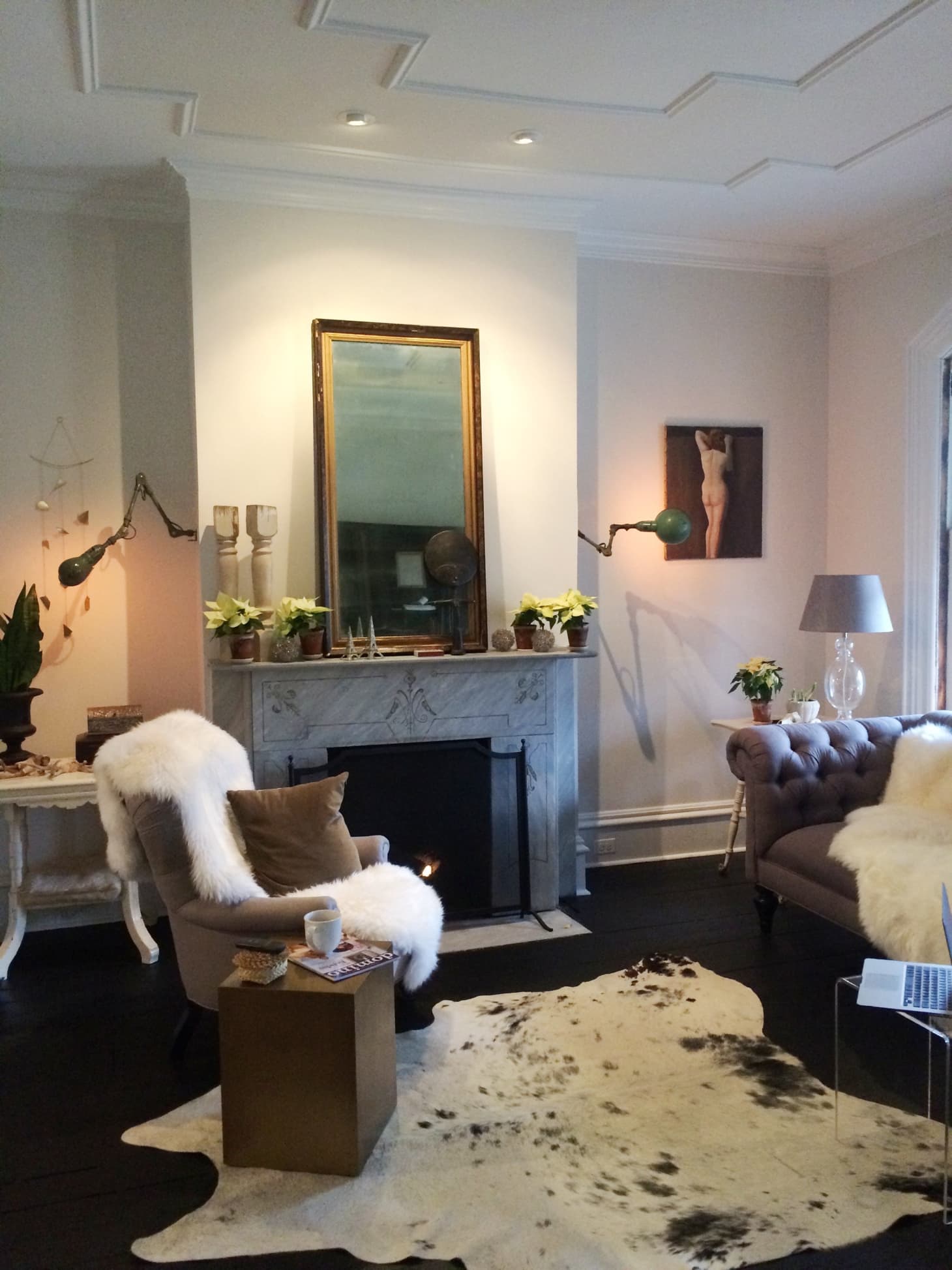 The “From Gutted to Gothic Glory” Living Room Makeover | Apartment Therapy