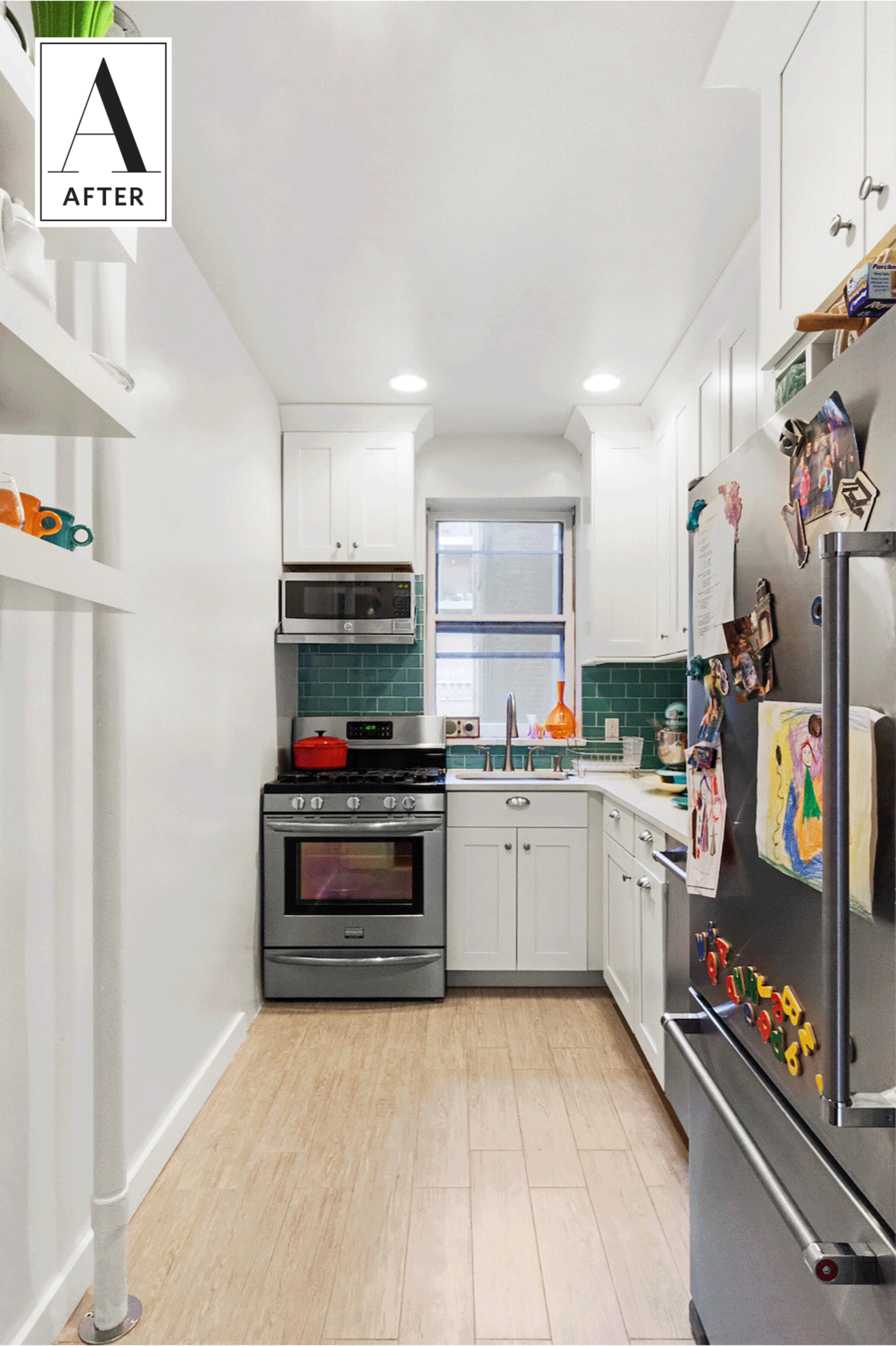 Before & After: A Colorful Decluttered Kitchen Remodel | Apartment Therapy
