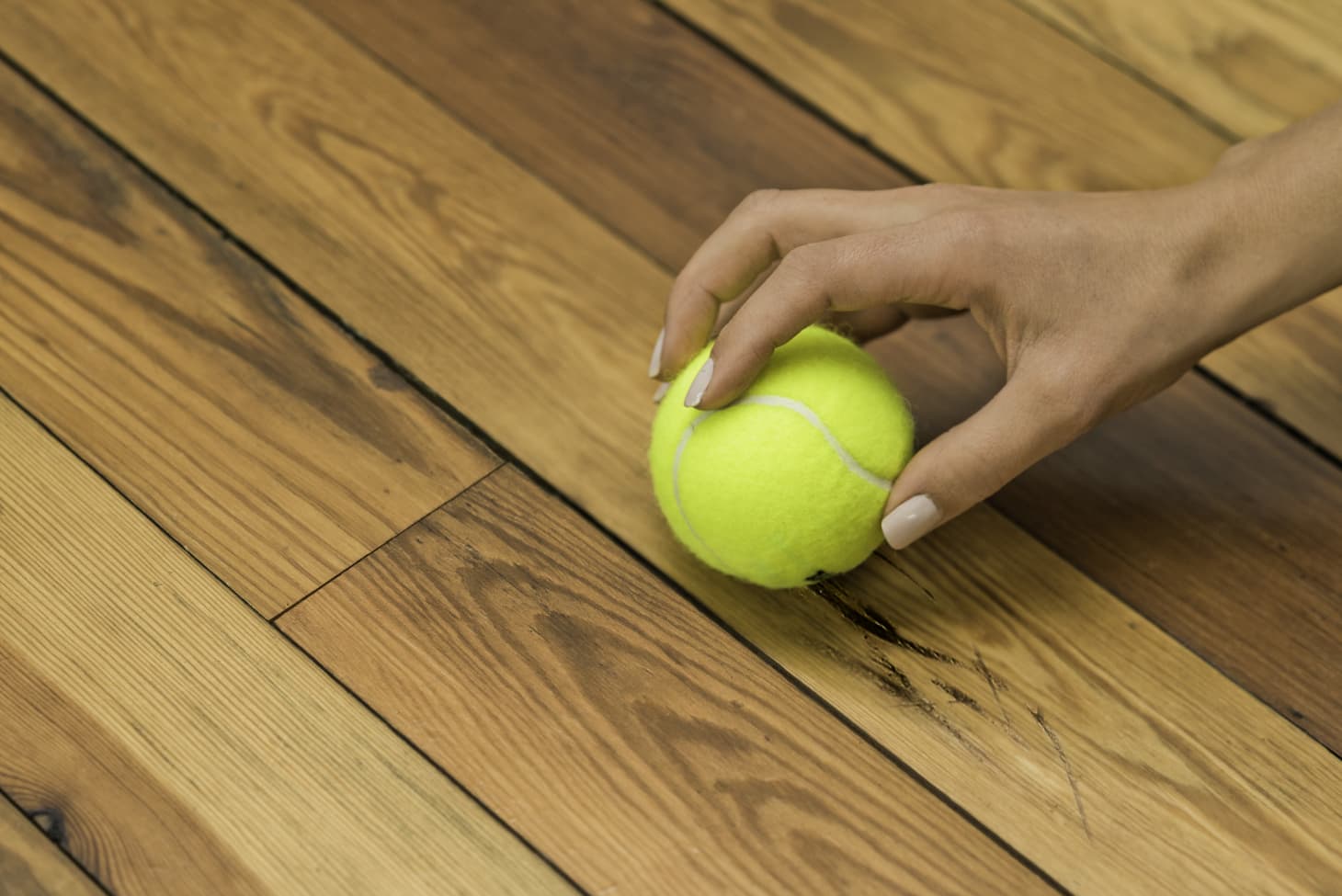 Tennis Ball Remove Scuff Marks - Hardwood Floor | Kitchn