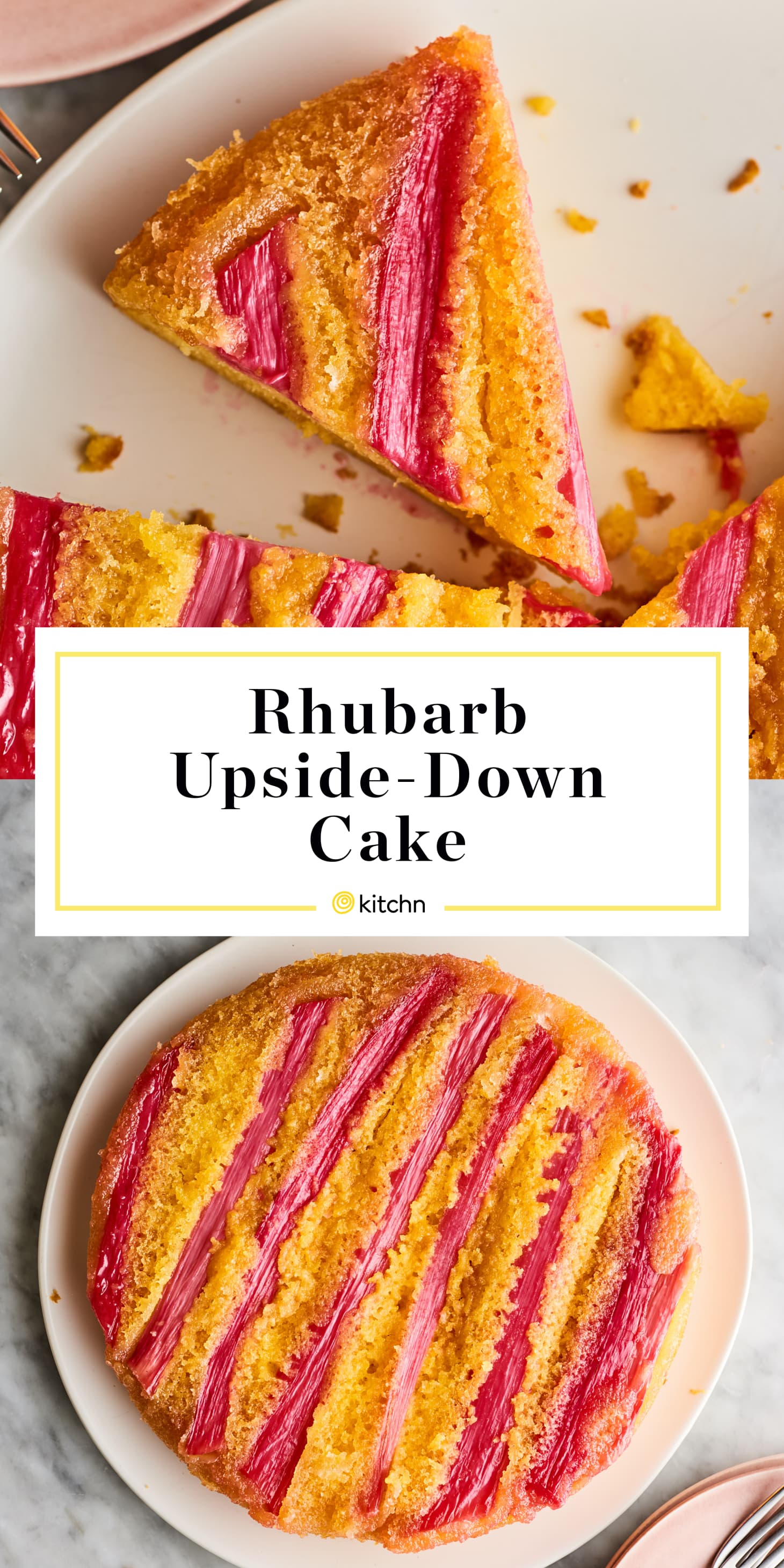 Cake-Mix Rhubarb Upside-Down Cake Recipe | Kitchn