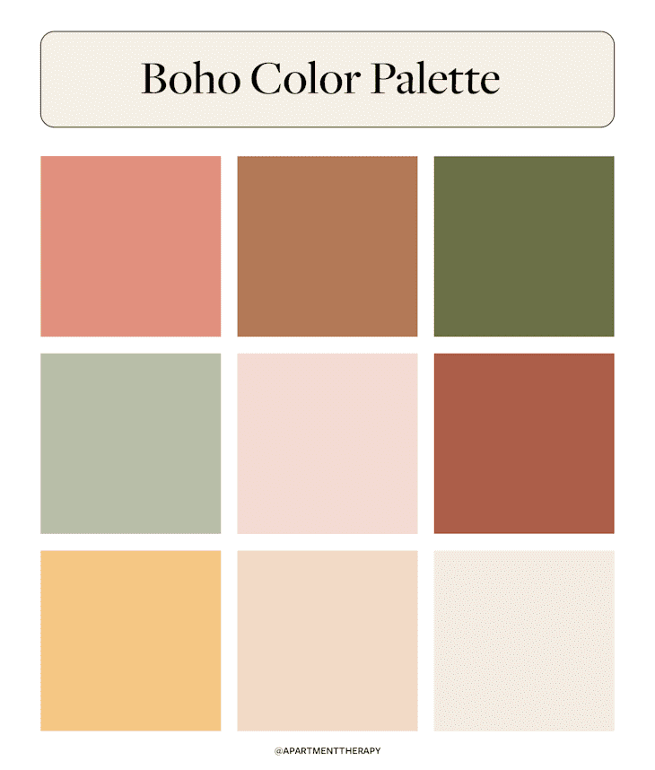 How to Create a Boho Color Palette, According to Experts | Apartment ...