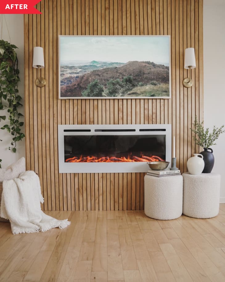 fireplace ideas flat wall