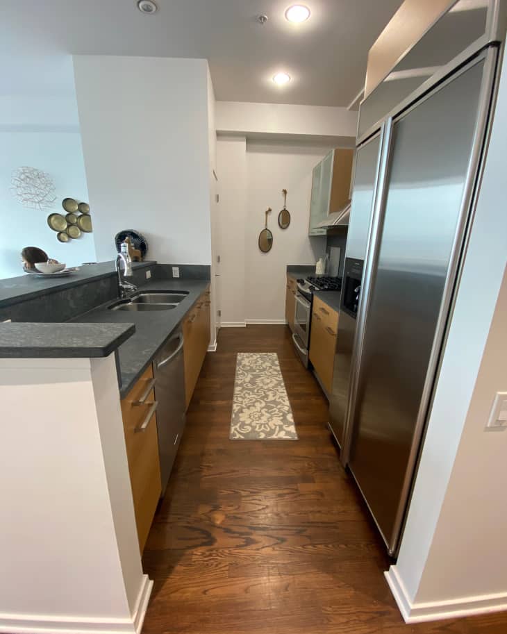 A Dark Cabinet Makeover Transforms This Small Kitchen | The Kitchn