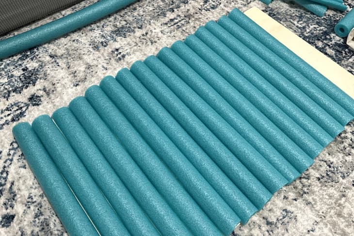 I Made a DIY Headboard from $1.25 Five Below Pool Noodles | Apartment ...