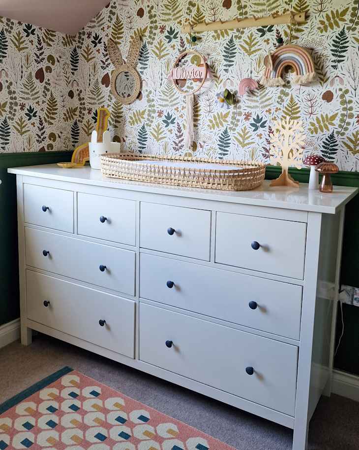 A White IKEA HEMNES Gets an Adorable Woodlands Look for $50 | Apartment ...
