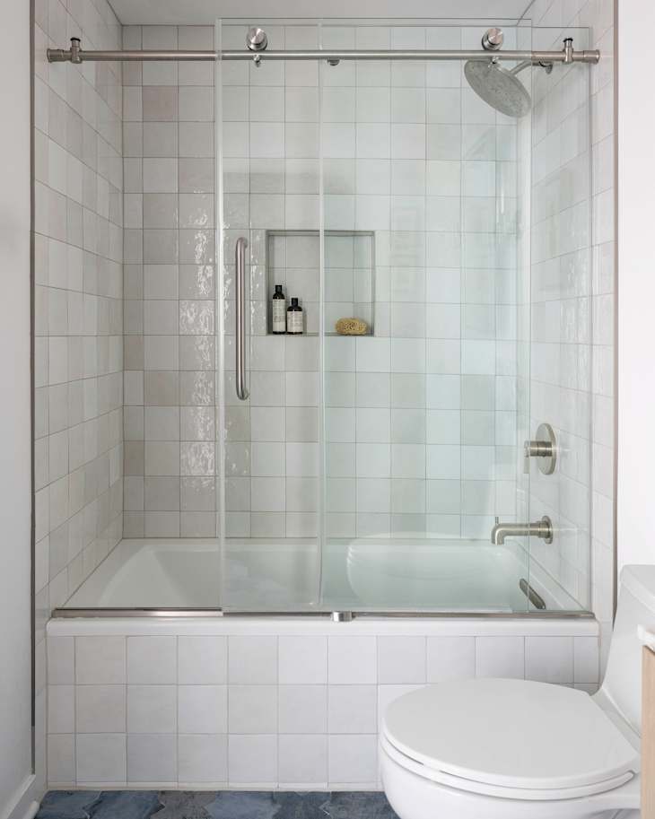 A 2000s Bathroom Is Transformed with a Gorgeous IKEA Hack Vanity ...