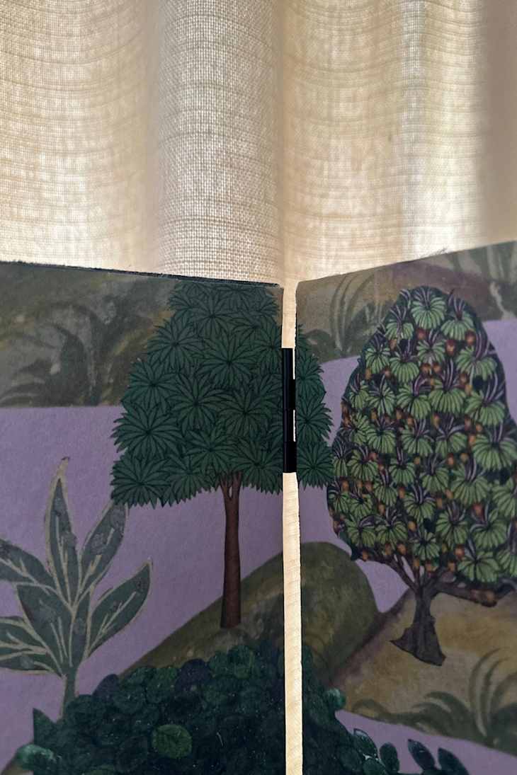 How I Made a DIY Room Divider with My Favorite Wallpaper | Apartment ...